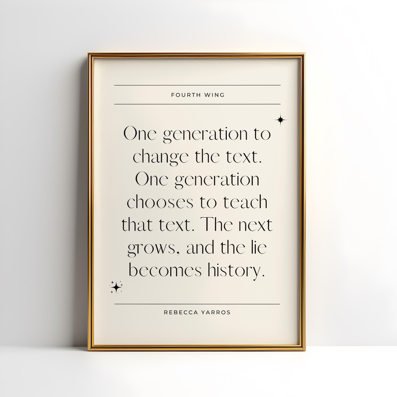 Fourth Wing Rewriting History Quote Digital Art Poster | Fourth Wing ...