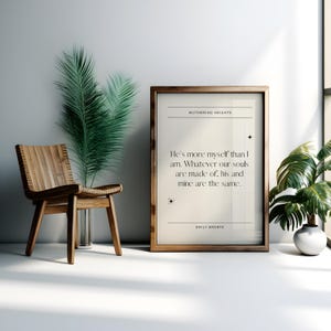 Wuthering Heights Book Quote Digital Poster | Emily Bronte Quote ...