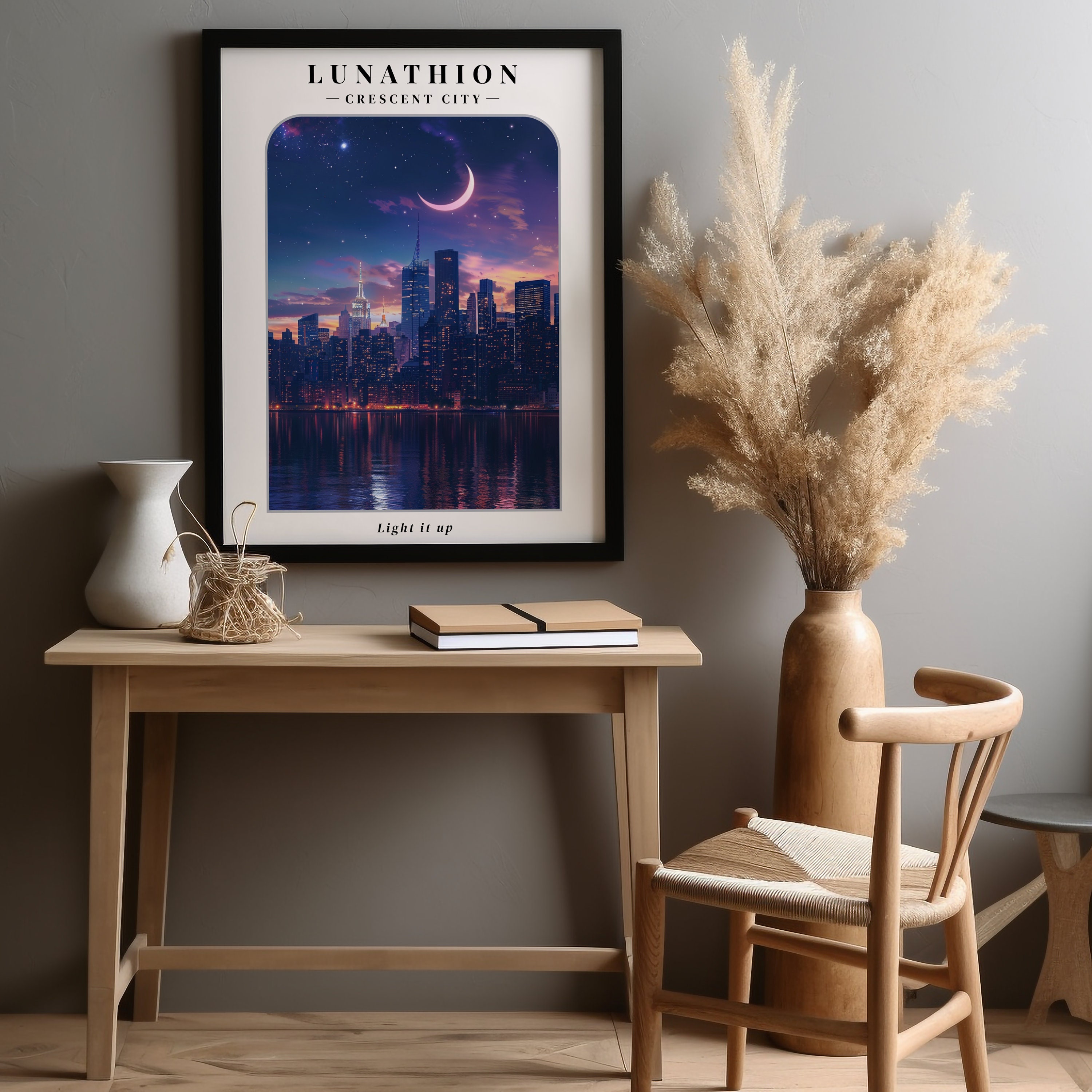 Lunathion Crescent City Poster Digital Print | Crescent City Print ...