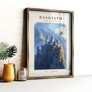 Basgiath War College Digital Art Poster | Fly or Die Quote Fourth Wing ...