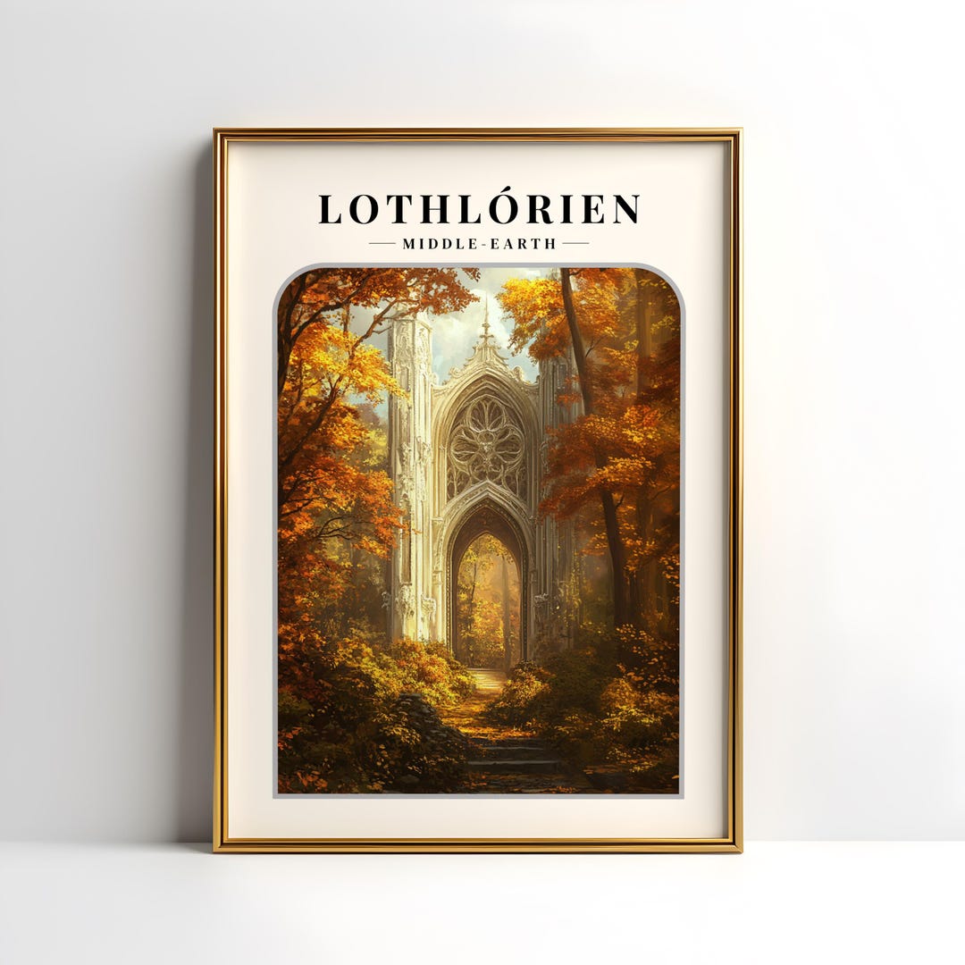 Lord of the Rings Lothlorien Digital Print Poster Lord of the Rings ...
