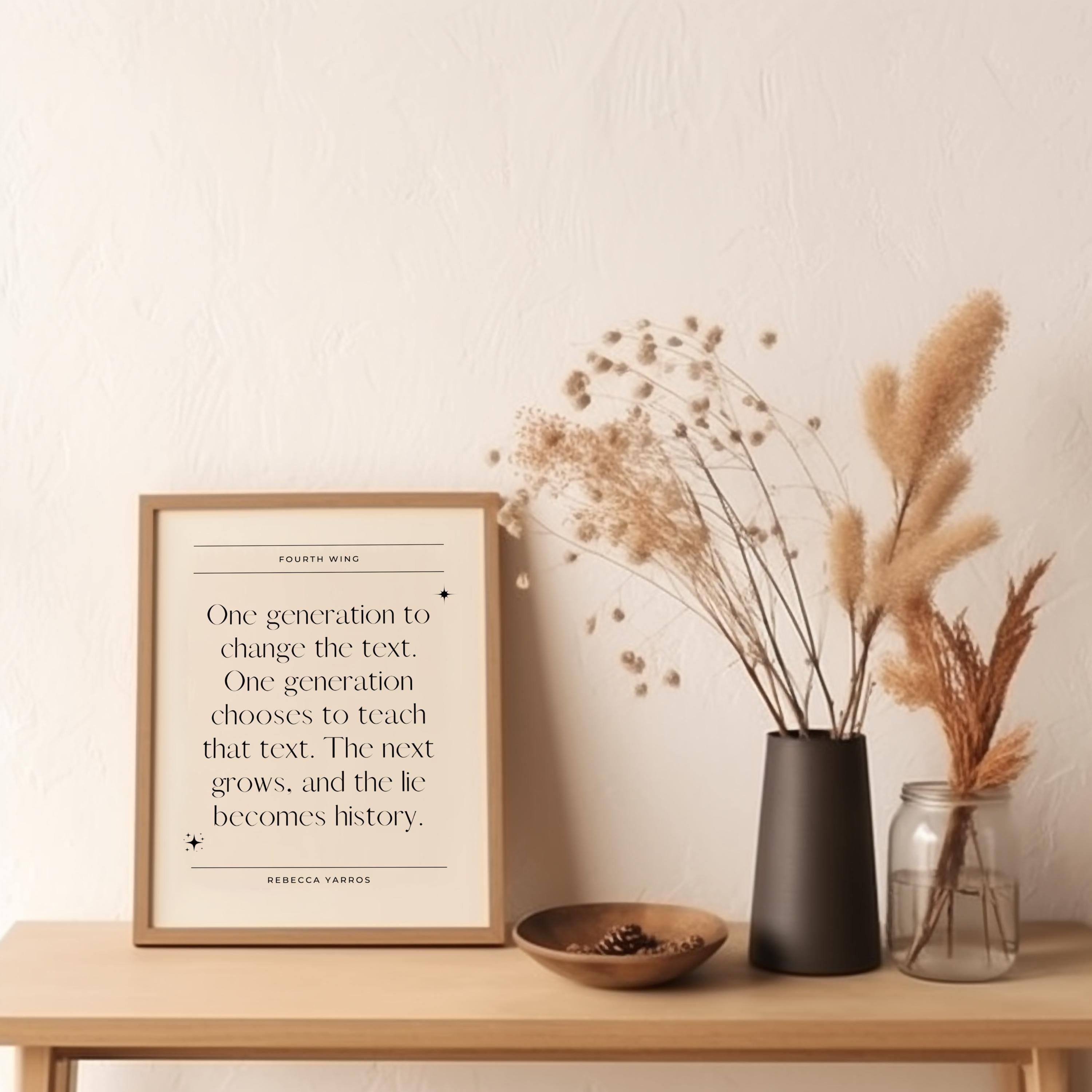 Fourth Wing Rewriting History Quote Digital Art Poster | Fourth Wing ...