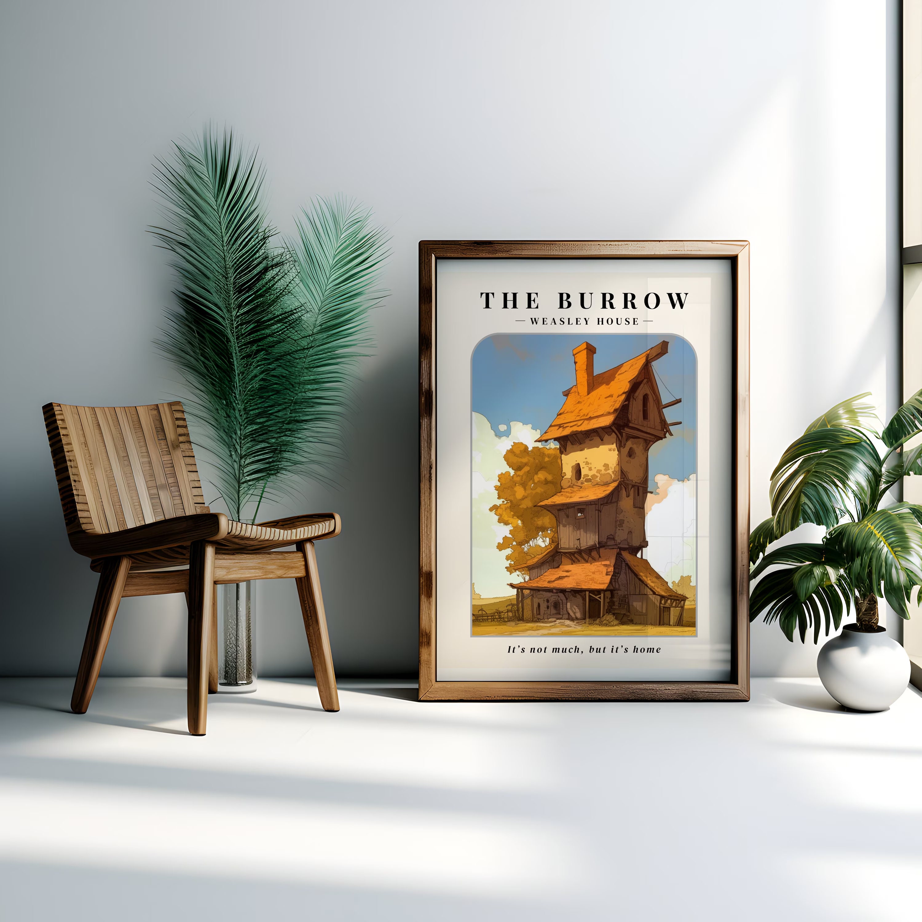 The Burrow Poster Weasley House Poster Art Print Potter Digital Art the ...