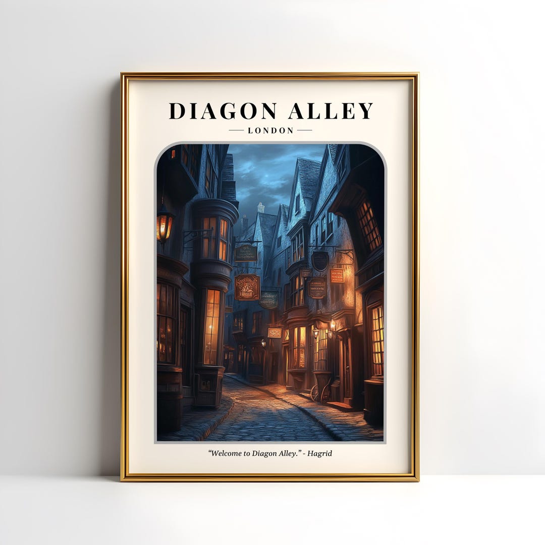 Diagon Alley Poster | Witchcraft and Wizardry Art Prints - Etsy
