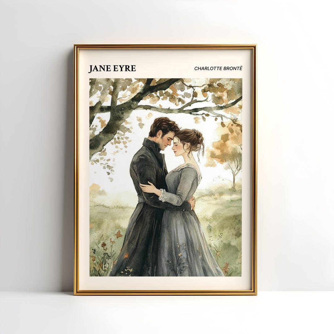 Jane Eyre Digital Download | Literary Art Print | Charlotte Brontë Wall ...
