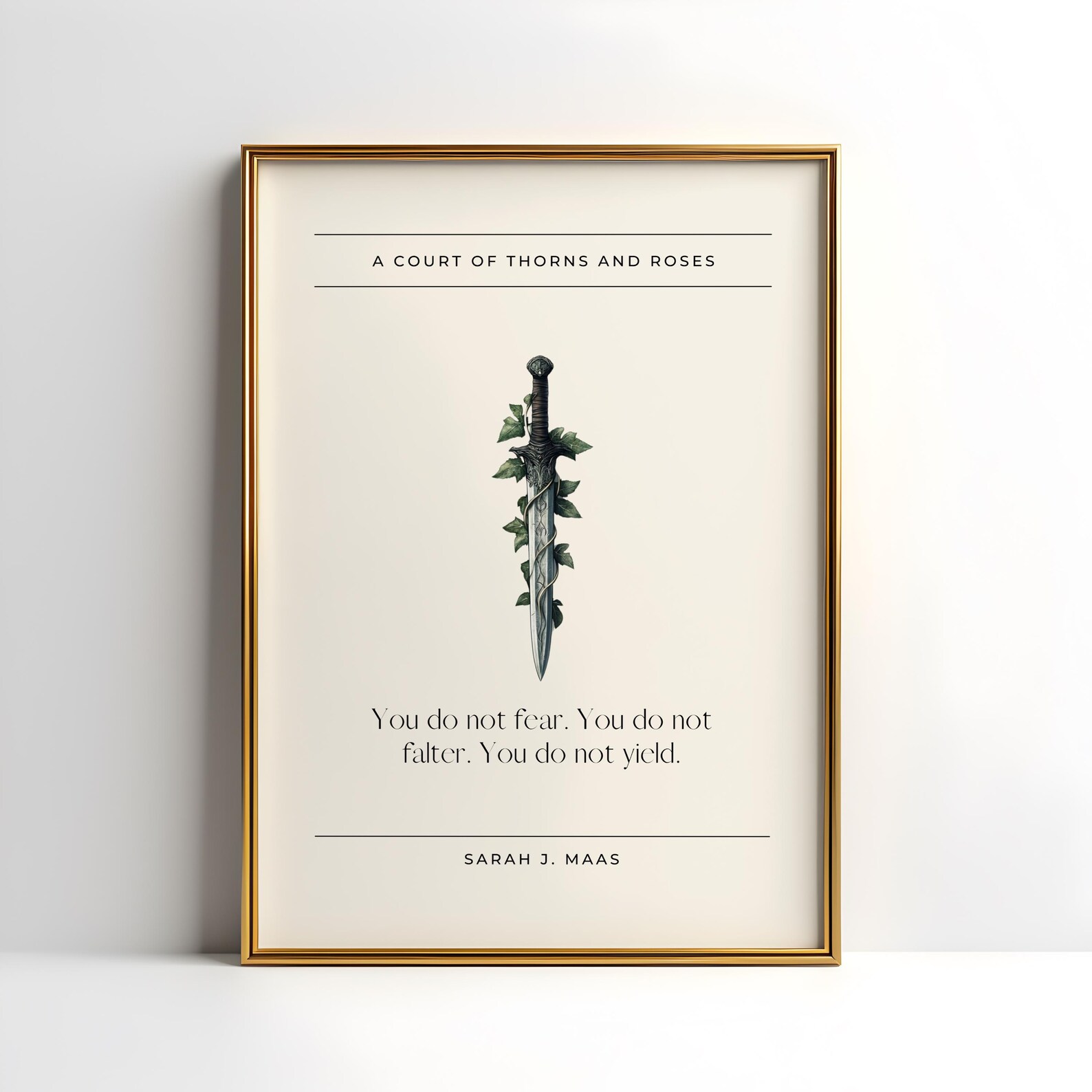 Acotar Do Not Yield Quote Digital Art Poster | Night Court | ACOTAR ...