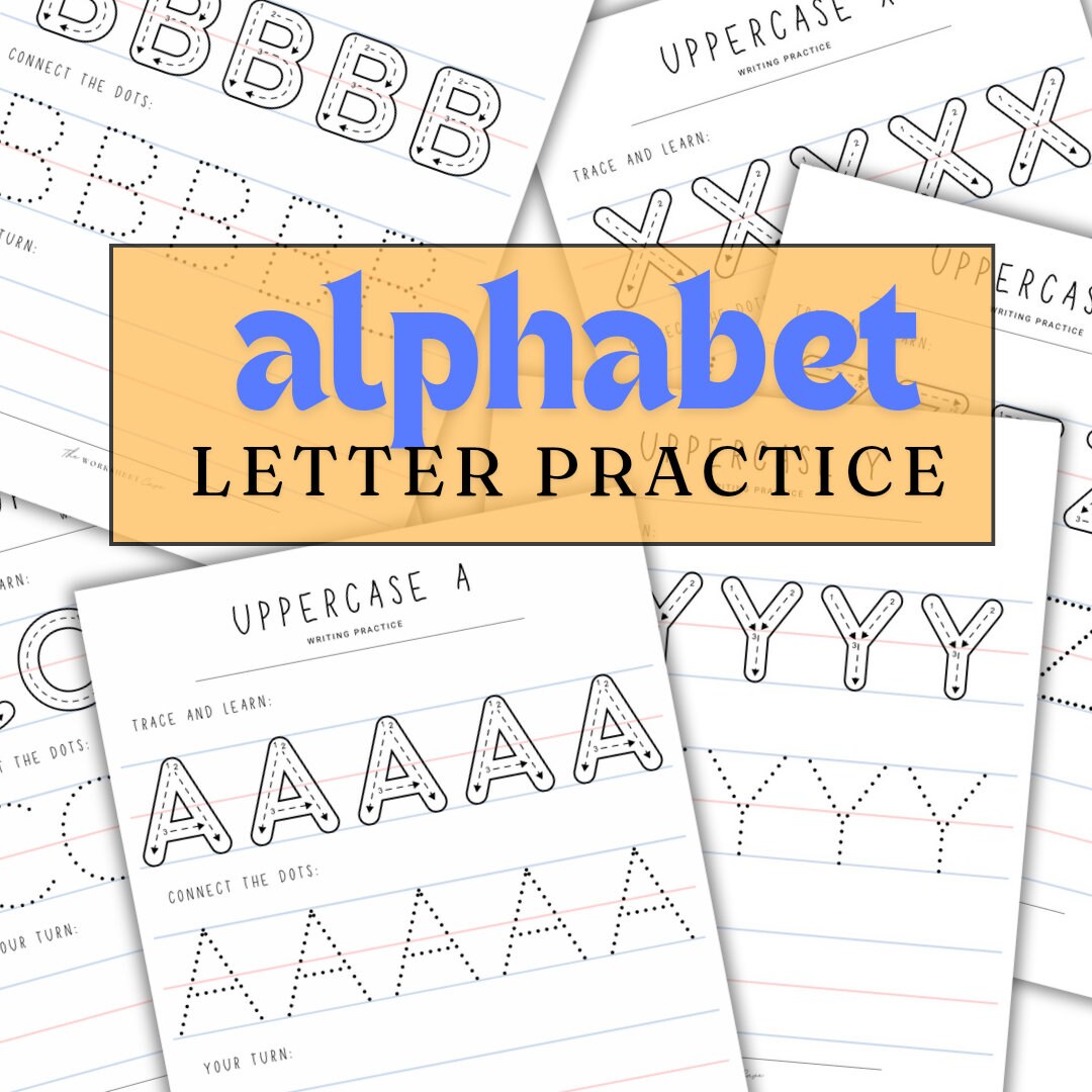 Printable Uppercase Handwriting Practice Worksheet Letter Formation ...
