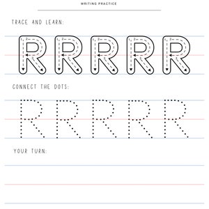 Printable Uppercase Handwriting Practice Worksheet Letter Formation ...