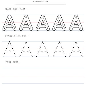Printable Uppercase Handwriting Practice Worksheet Letter Formation ...