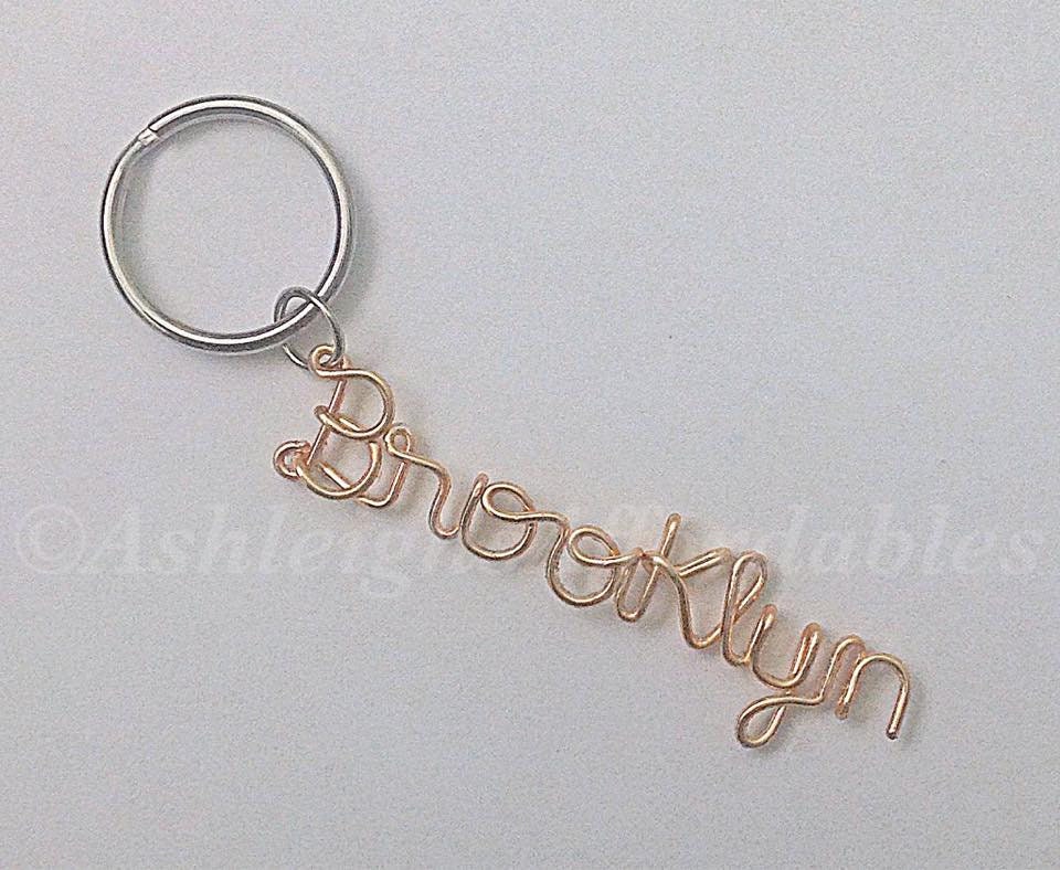 Custom Wire Name Word Keychain (MADE TO ORDER) - Etsy