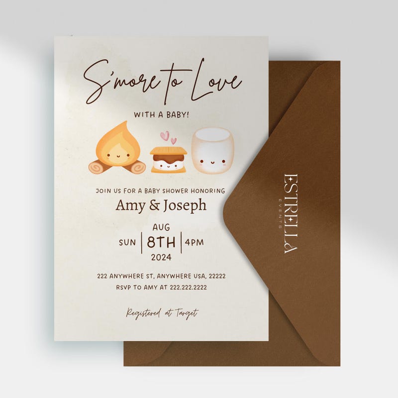 Smores Invitation - Etsy