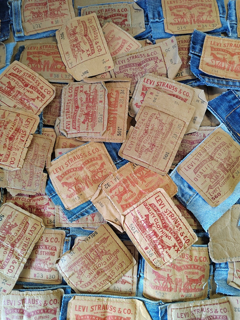 Vintage Levi's Labels - Retro Logo Badge - Levi Tags - Etsy