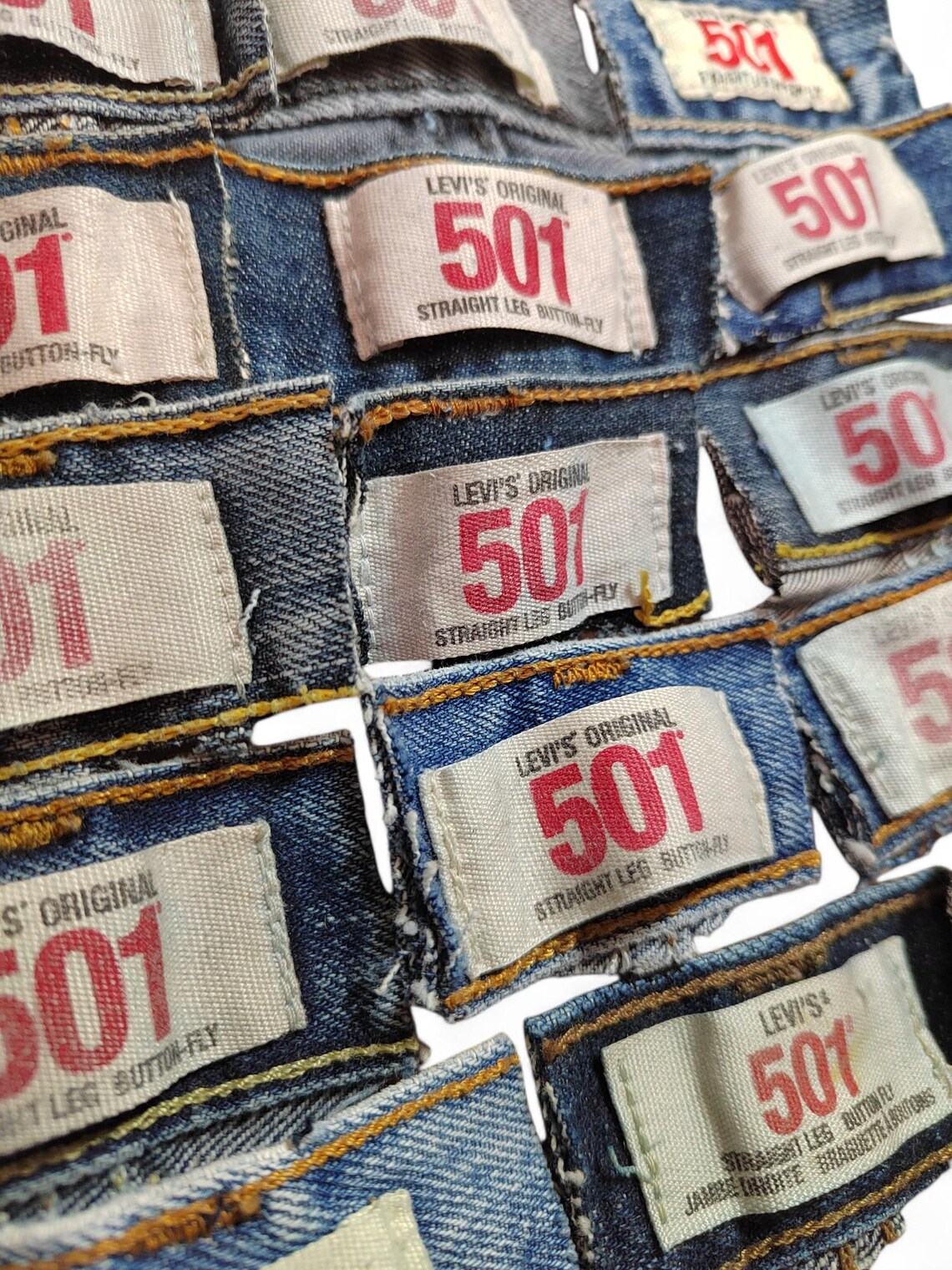 Levi's 501 Original Jeans Inside Label Replacement Tag Vintage ...