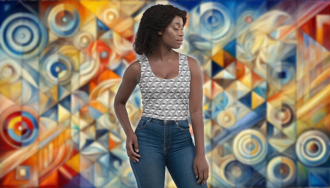 Spaceship Earth Crop Top | Epcot Inspired Geometric Prismatic Triangle ...