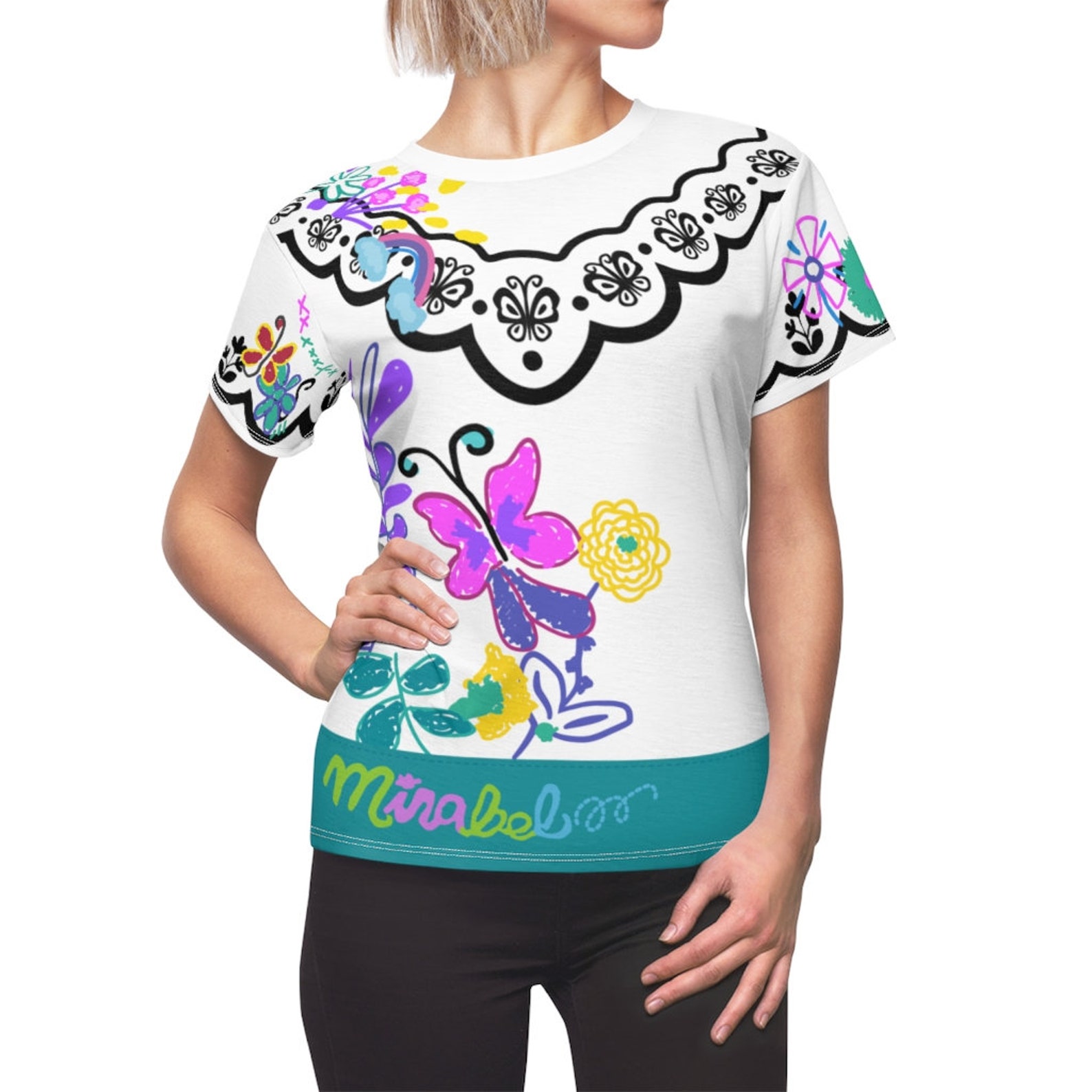 Encanto Inspired Mirabel All-over Print Costume Lightweight Women's T ...