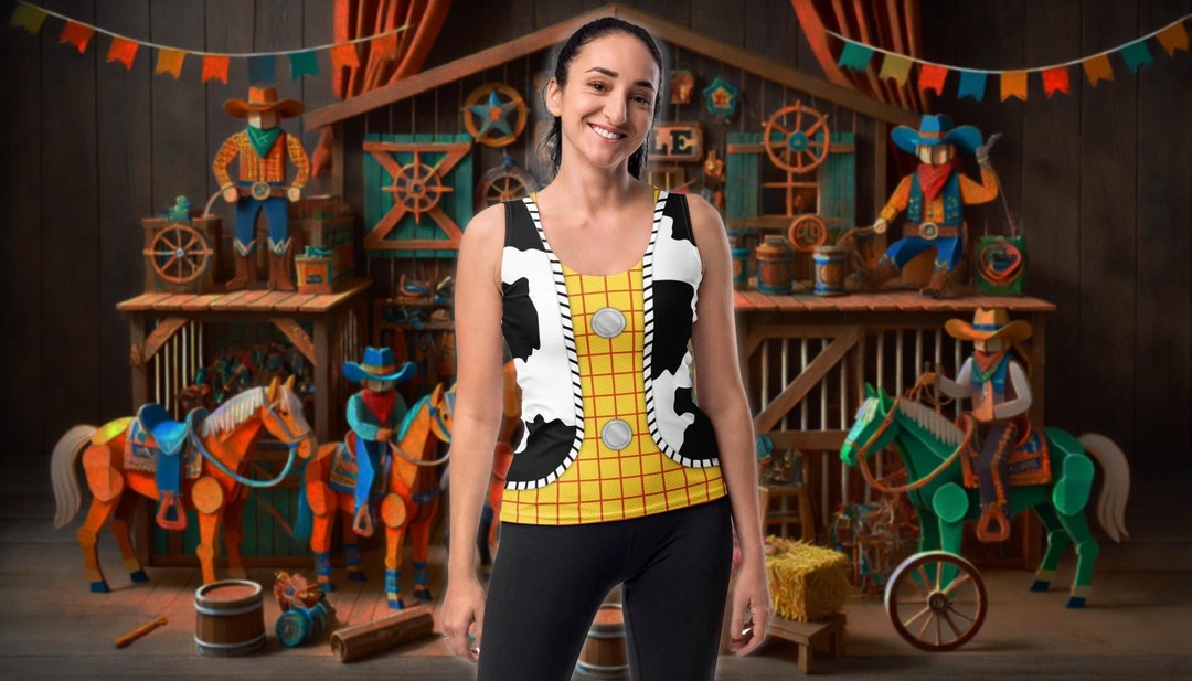 Woody Tank Top | Toy Story Inspired Printed Cartoon Cowboy Checkered ...