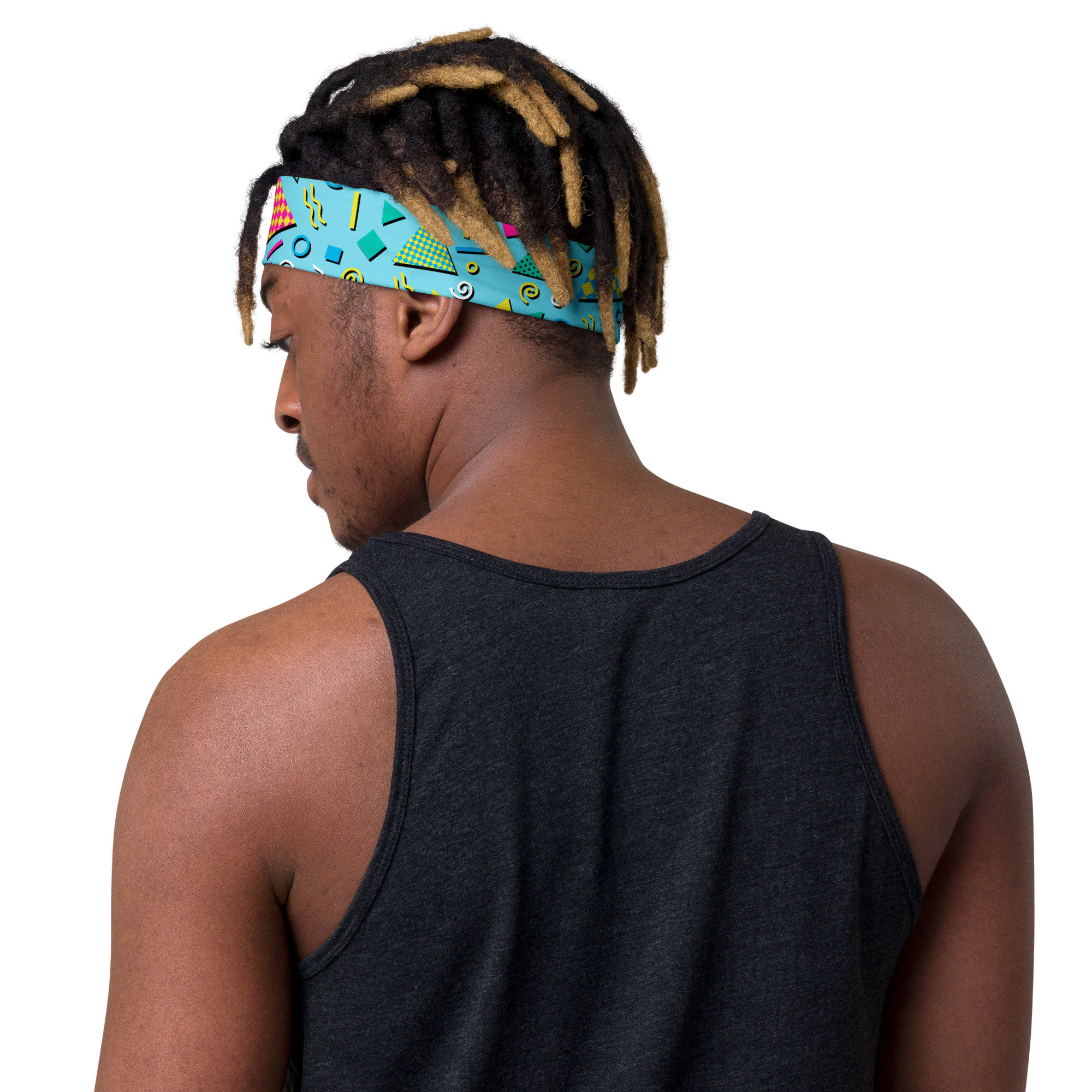 Retro 1990s Athletic Headband | Vintage Inspired Nostalgic Geometric ...