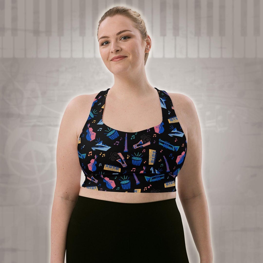Music Icons Athletic Bra | Soul Inspired Racerback Medium-high Support ...