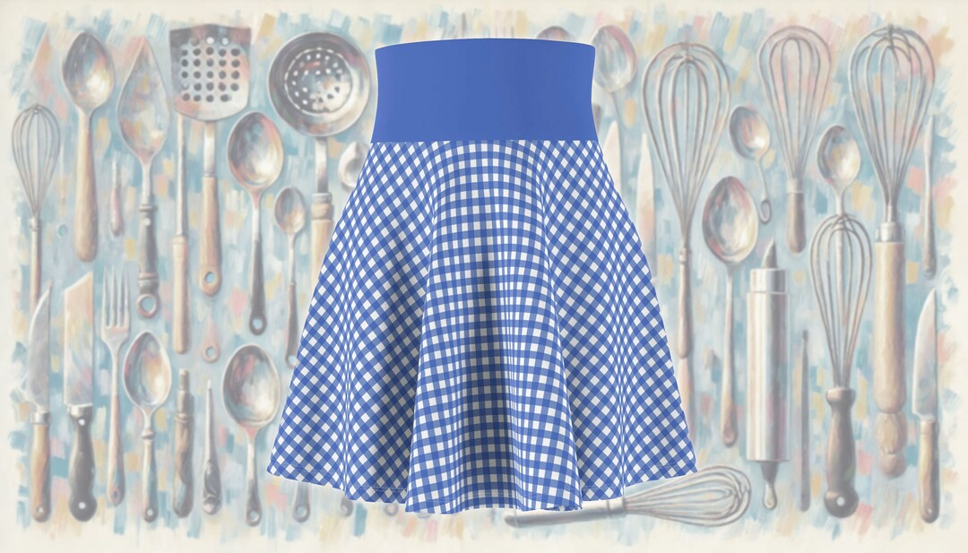 Swedish Chef Inspired Blue Gingham Pattern All-over Print Costume ...
