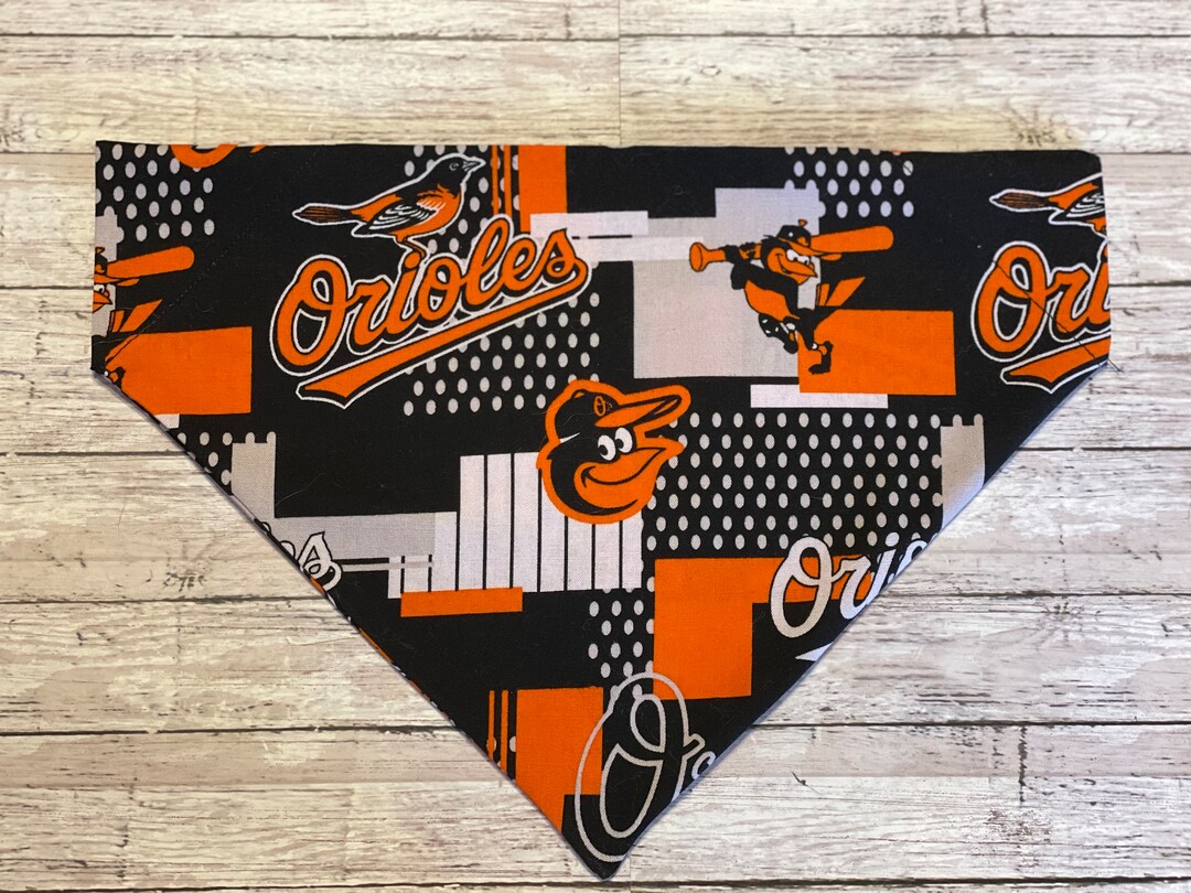 Baltimore Orioles Dog Scarf With Name MLB Dog Scarf Baseball Dog Scarf ...