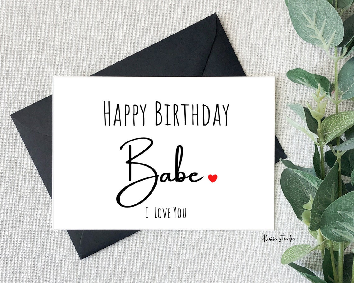 Happy Birthday Babe Printable Birthday Card Card for Him - Etsy