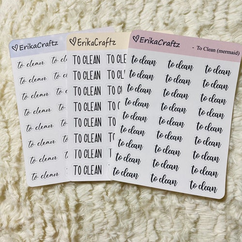 To Do Script Stickers Planner Stickers White or Clear - Etsy