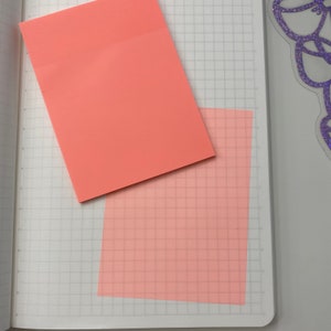 Neon Peach Transparent Sticky Notes - Etsy