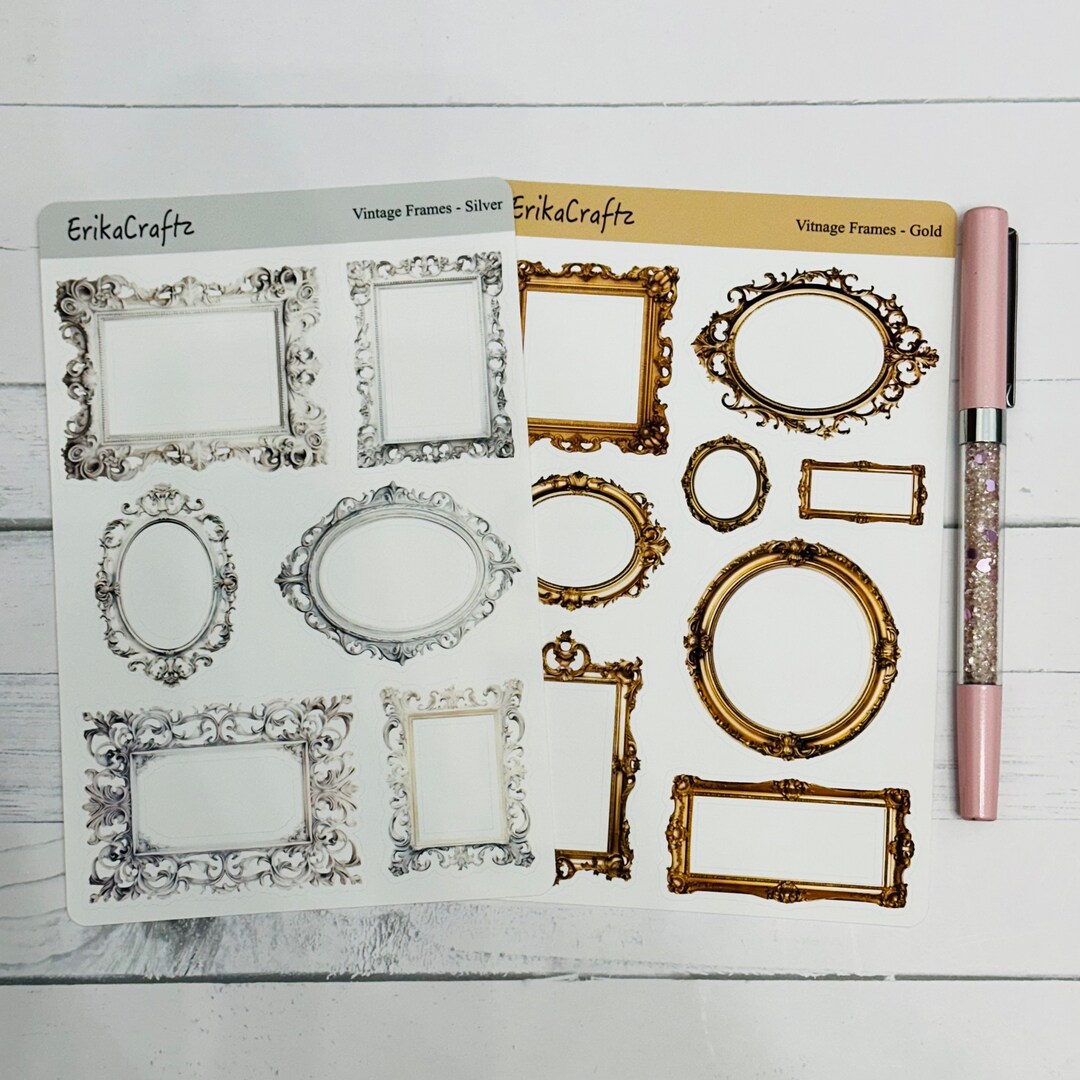 Vintage Frames Journaling Stickers - Etsy