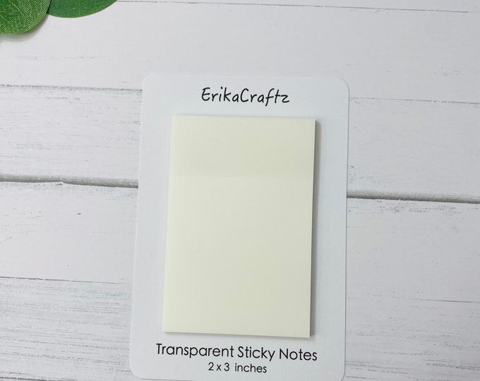 Transparent Sticky Notes 2 X 3 - Etsy