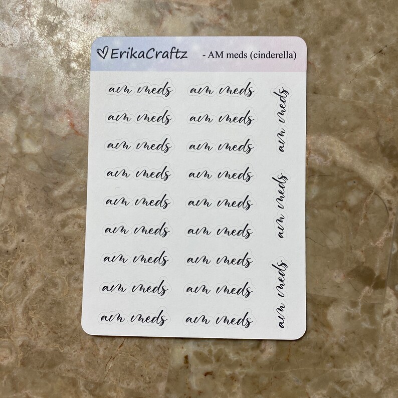 AM Medication Script Stickers Perfect for Any Planner - Etsy