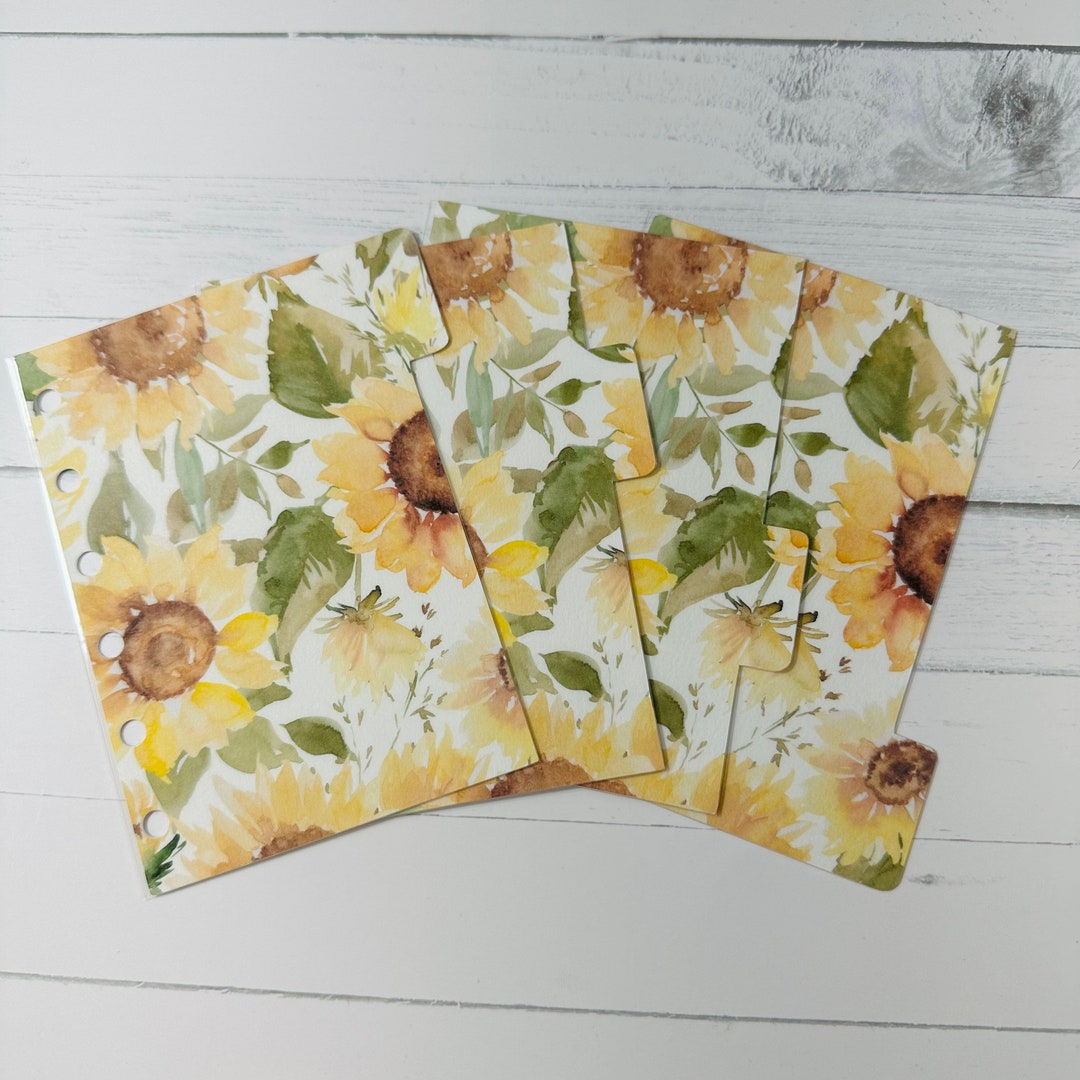 Sunflowers 4 Tab Dividers - Etsy