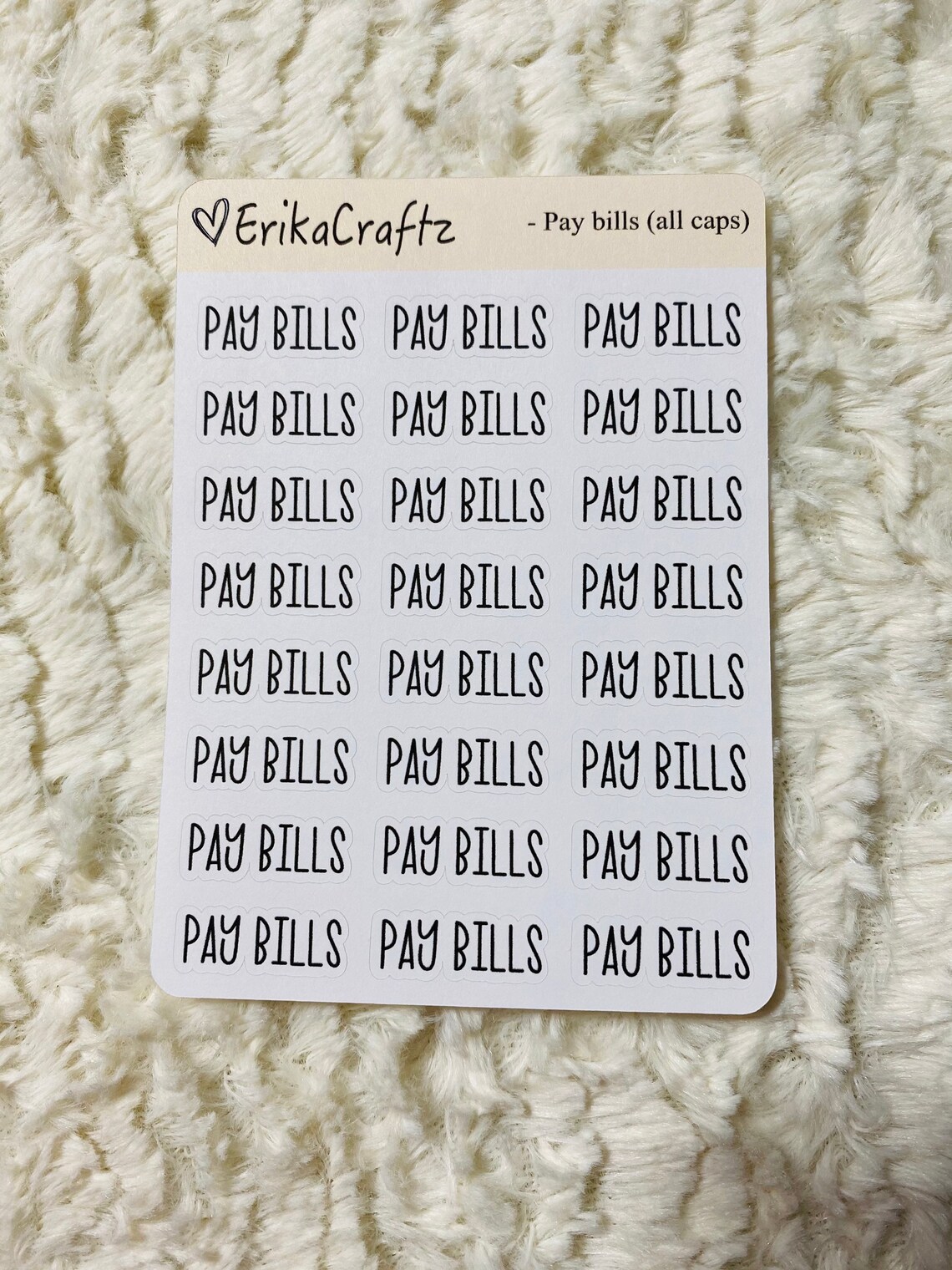 Pay Bills Script Stickers - Etsy
