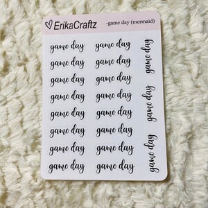 Game Day Script Stickers - Etsy