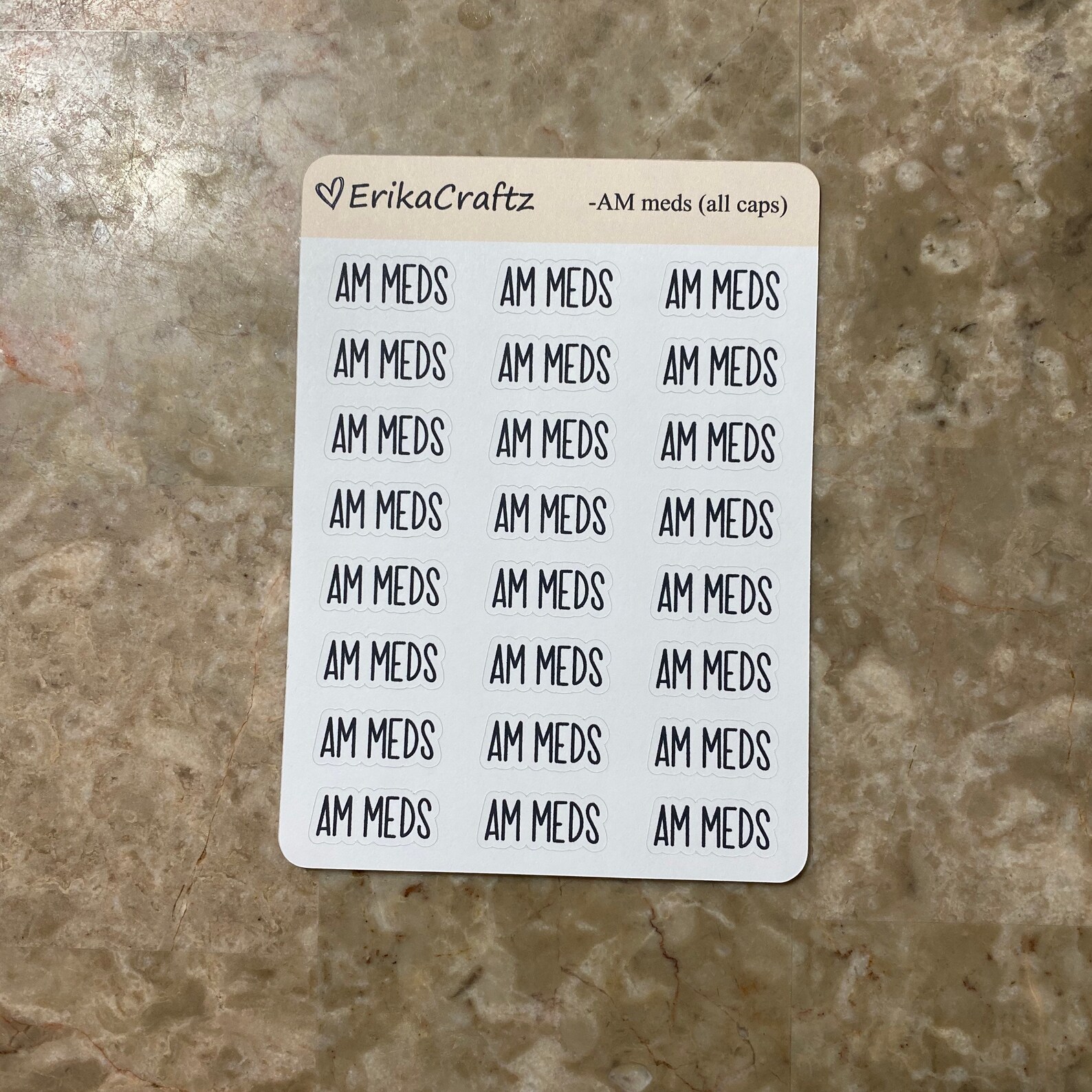 AM Medication Script Stickers Perfect for Any Planner - Etsy