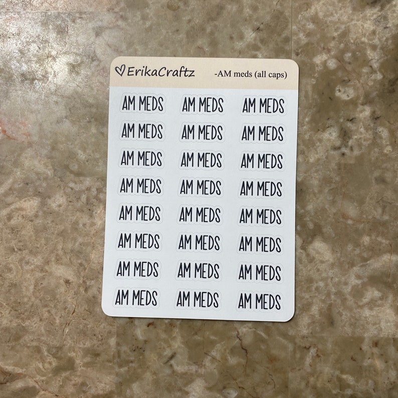 AM Medication Script Stickers Perfect for Any Planner - Etsy