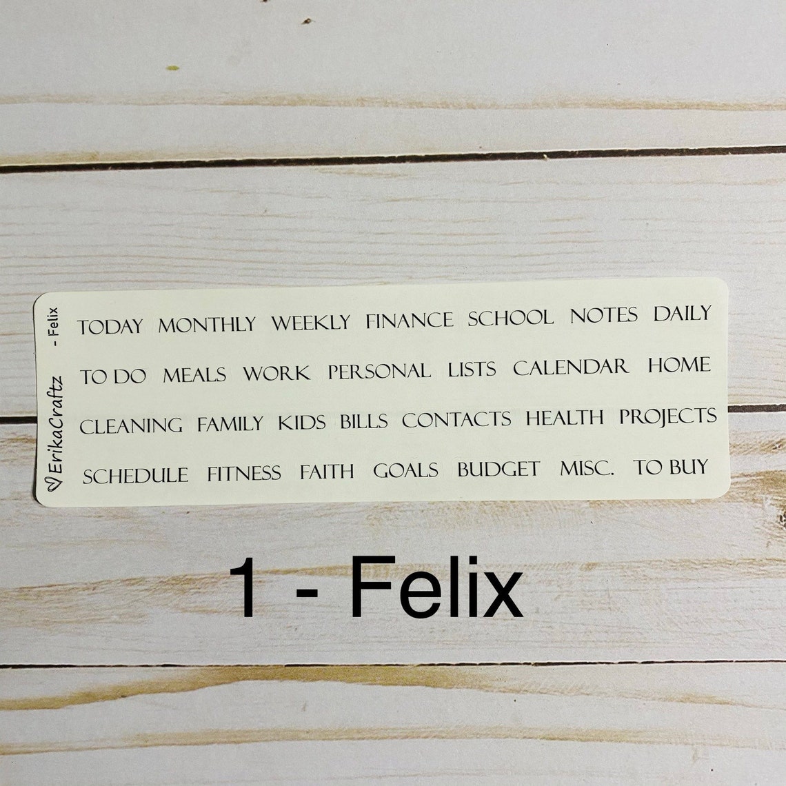 Planner Divider Stickers Label Your Tabs Matte Clear or | Etsy