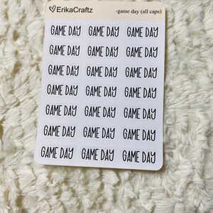 Game Day Script Stickers - Etsy