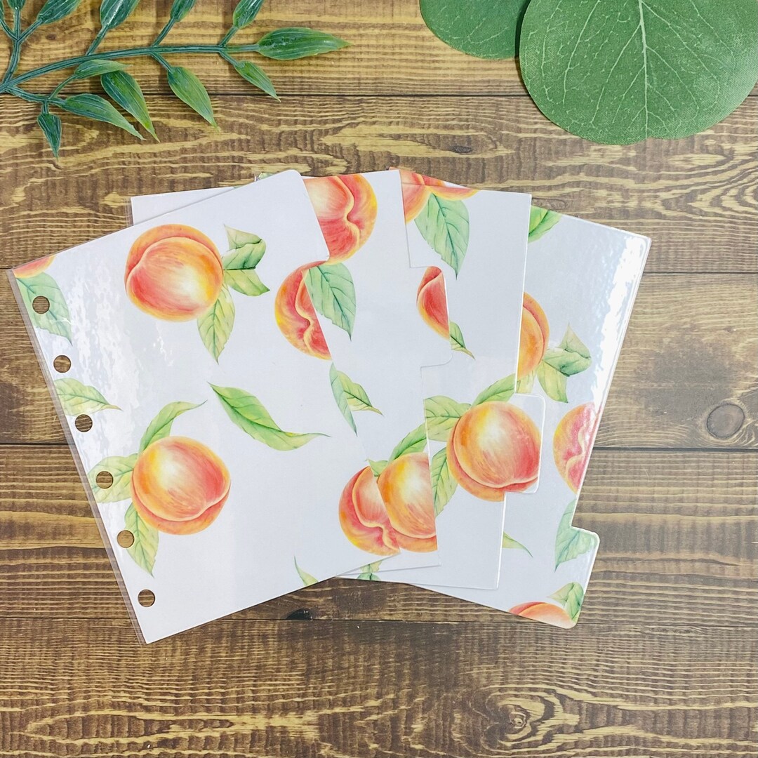 Peaches 4 Tab Dividers - Etsy