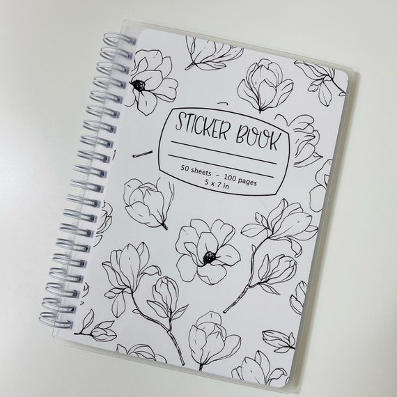 Simple Floral Reusable Sticker Book - Etsy