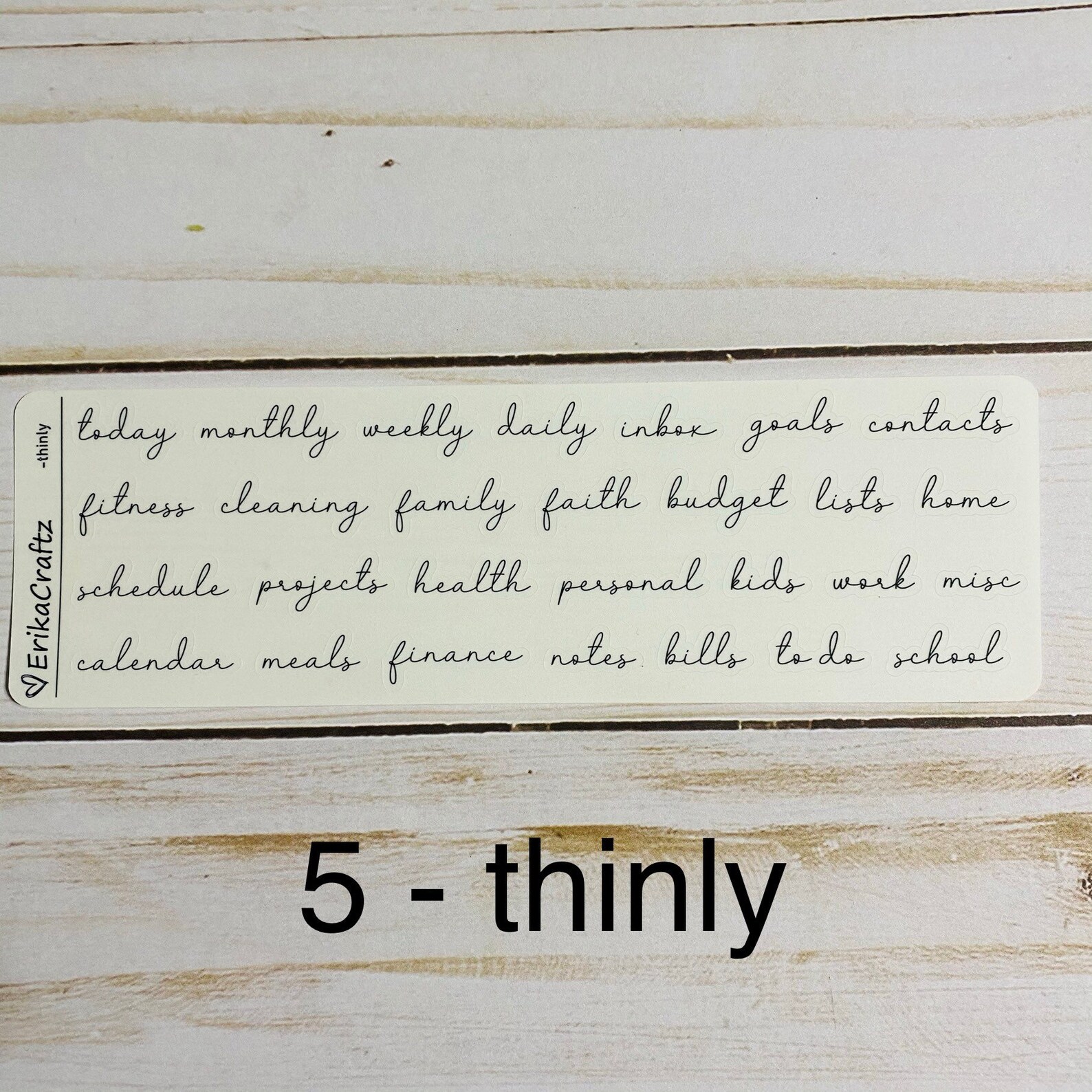 Planner Divider Stickers Label Your Tabs Matte Clear or - Etsy