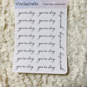 Game Day Script Stickers - Etsy