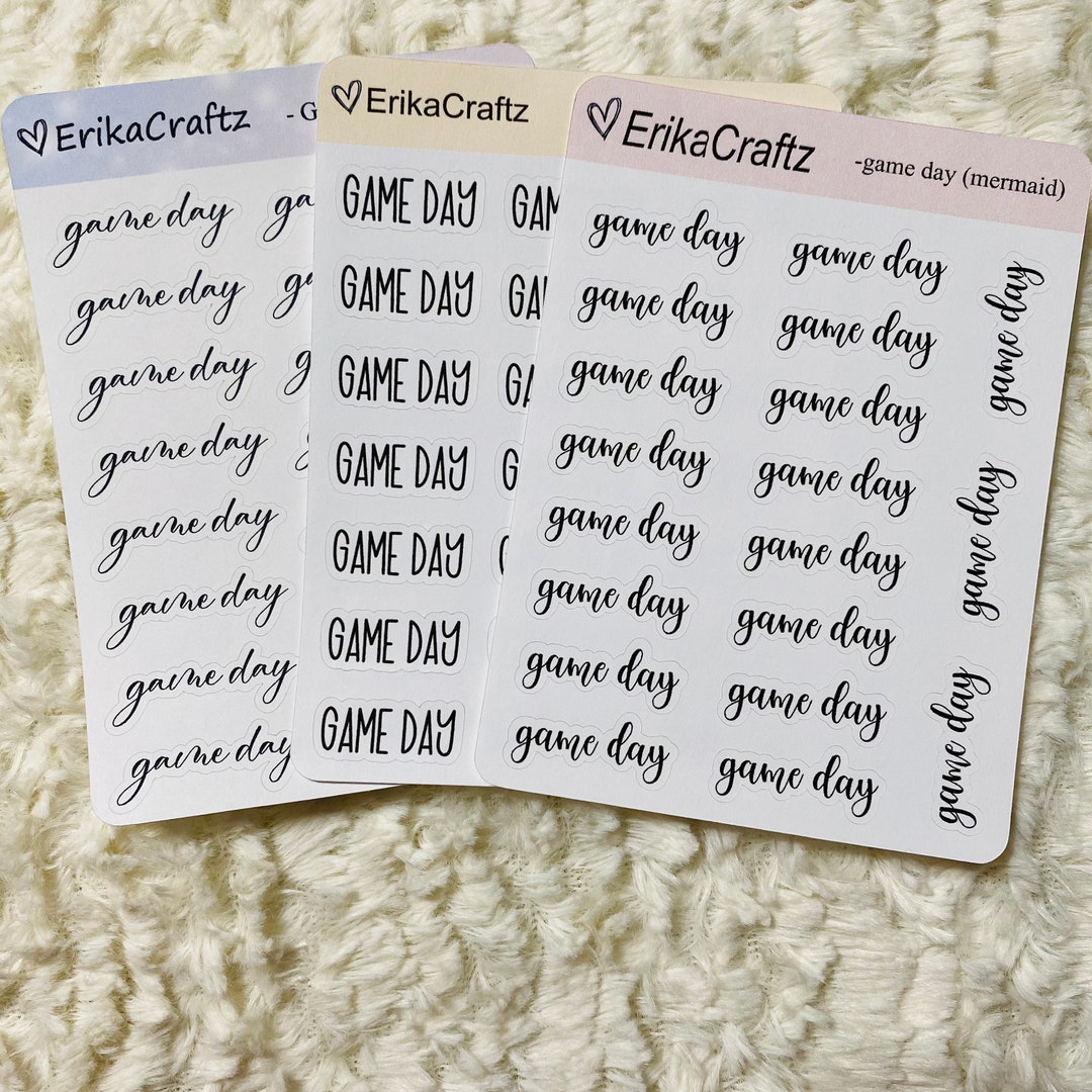 Game Day Script Stickers - Etsy