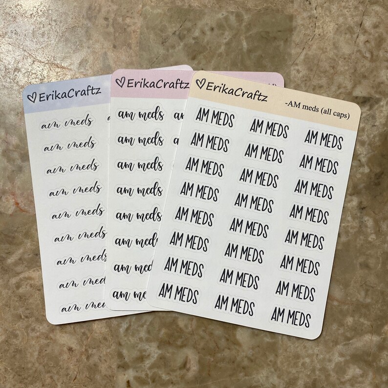 AM Medication Script Stickers Perfect for Any Planner - Etsy