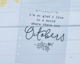 Vellum Monthly Dashboard Cover Sheet October Autumn Planner Journal ...