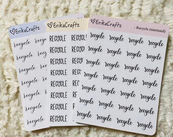 Trash and Recycle Vinyl Decal Sticker Set of 2 Decals - Etsy