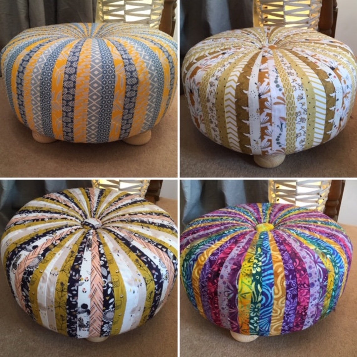 18" X 10" Tuffet Full Colour Instructions Pattern and Materials List ...