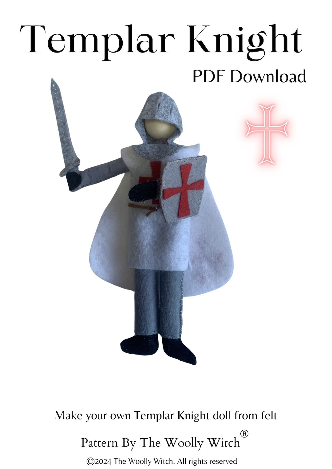 Knights Templar, Templar Knight Pattern, Felt Patterns, Felt Doll ...