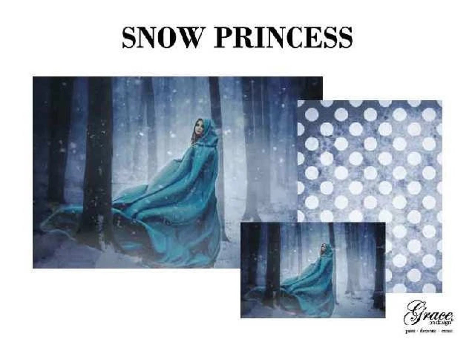 SNOW PRINCESS Decoupage Paper Pack Grace on Design 3 - Etsy