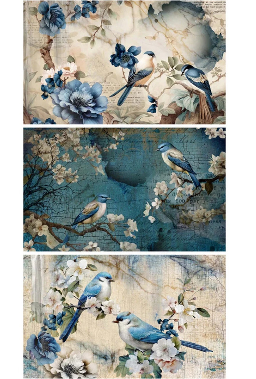 SAPPHIRE WINGS Re-design With Prima Large Decoupage Tissue Paper 19.5 X ...