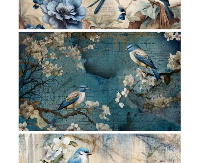 SAPPHIRE WINGS Re-design With Prima Large Decoupage Tissue Paper 19.5 X ...